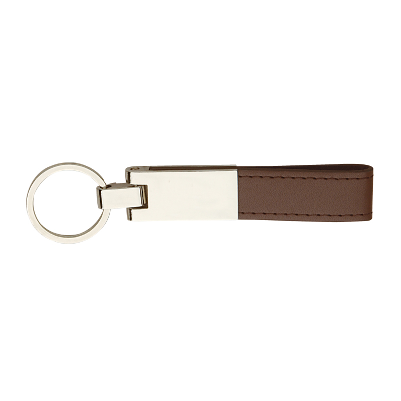 Customized Products. Leather & Silver Keyring / Key Chain