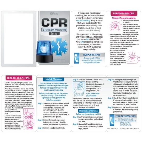 Customized Products. Key Points - CPR and Heimlich Maneuver Basics